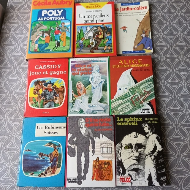 LOT DE 9 livres pour Jeunesse Ancien Alice Cassidy Poly Rouge & Or ...