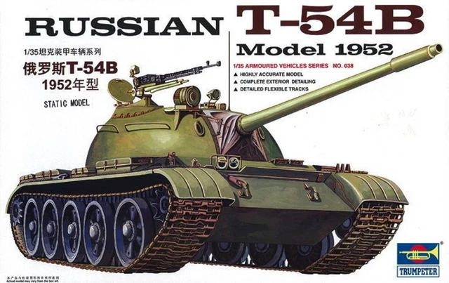 TRUMPETER 00338 MAQUETTE Russischer Panzer T-54B 1/35 EUR 21,50 ...