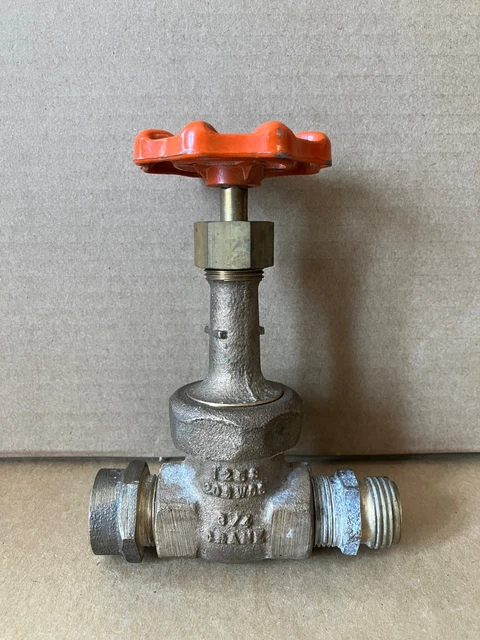 CRANE CO. CAT. 428-UB Gate Valve w/Fittings, 125S - 200 WOG - 3/4 CRANE ...