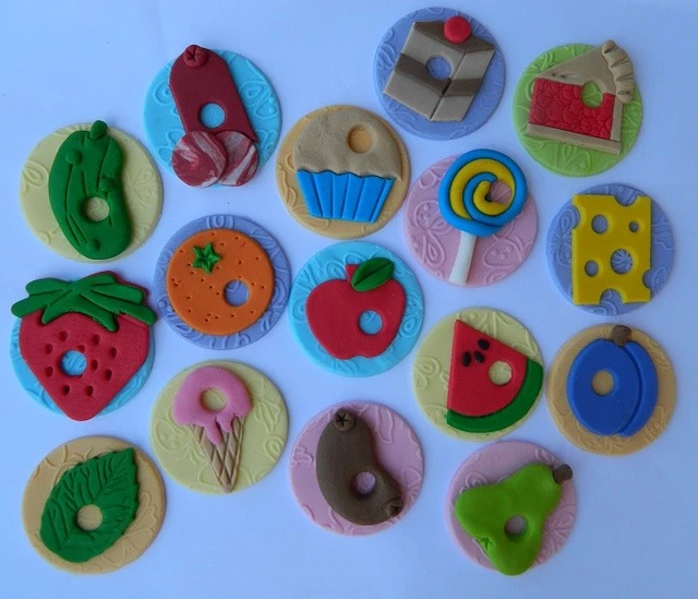 16 EDIBLE HUNGRY CATERPILLAR INSPIRED cake topper CUPCAKE DECORATIONS ...