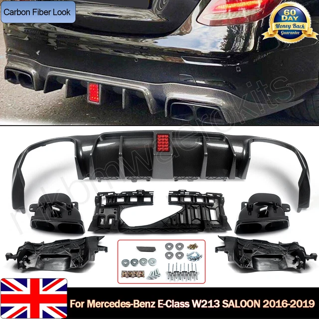 FOR MERCEDES E CLASS W213 S213 E63 LOOK REAR DIFFUSER WITH TAILPIPES ...
