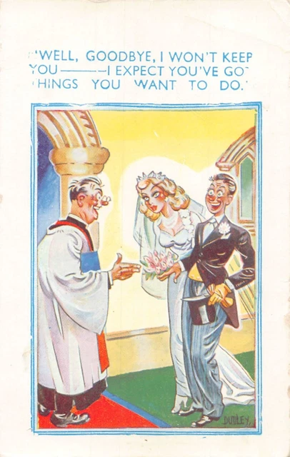 POSTCARD COMIC VICAR Newly Weds Things To Do EUR 5,14 - PicClick IT