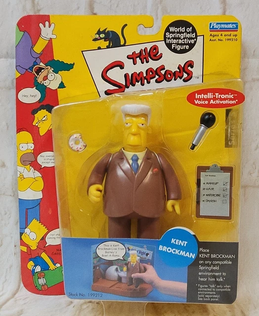 2001 THE SIMPSONS World Of Springfield KENT BROCKMAN Figure Series 5 ...