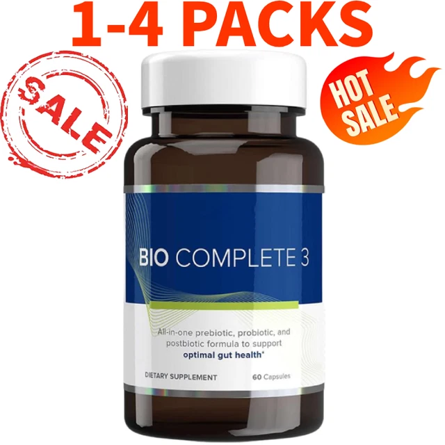 |1-4 PACKS GUNDRY Md Bio Complete 3 Capsules 60 Count NEW PreBiotic ...