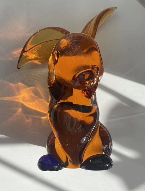 RARE VINTAGE AMBER Glass Bunny Rabbit Murano? Glass $17.51 - PicClick