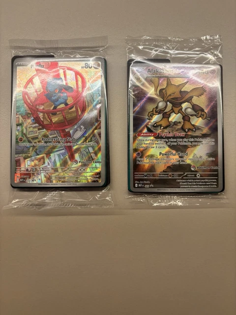 POKEMON TCG - Mega Evolution Alakazam and Riolu ETB Promo Pokemon ...