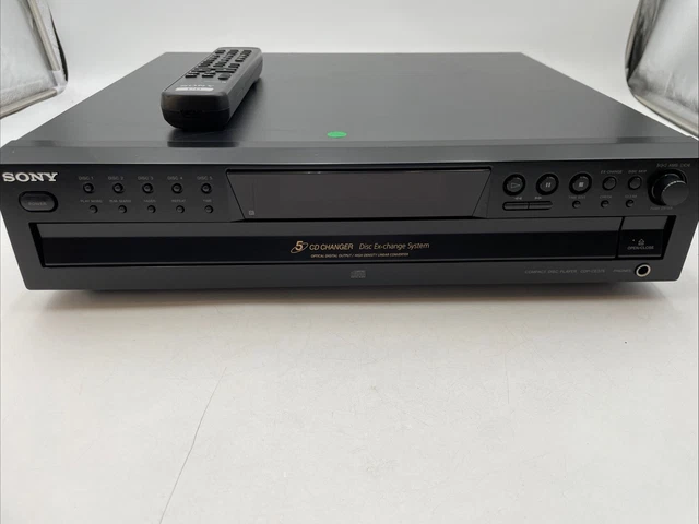 SONY CDP-CE375 COMPACT Disc 5 Disc CD player Changer w/ REMOTE. Tested ...