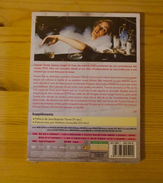 FRANCES BLU-RAY/DVD STUDIO Canal Jessica Lange Sam Shepard Brand New ...