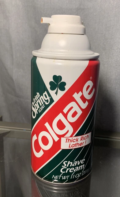VINTAGE COLGATE IRISH Spring Scent 11 oz. Shave Cream Shaving Movie ...