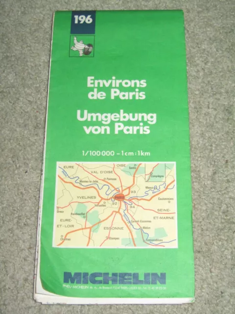 MICHELIN LOCAL MAP 196 Paris & surrounding areas. Scale 1:100,000 ...