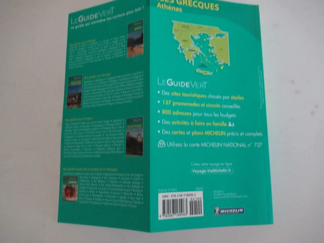LE GUIDE VERT Michelin Iiles grecques acheté en 2018 neuf pas utilisé ...
