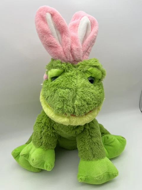 DAN DEE EASTER Pink Bunny Ears Green Frog Plush Stuffed Animal Soft Huggable Gif $20.41 ...
