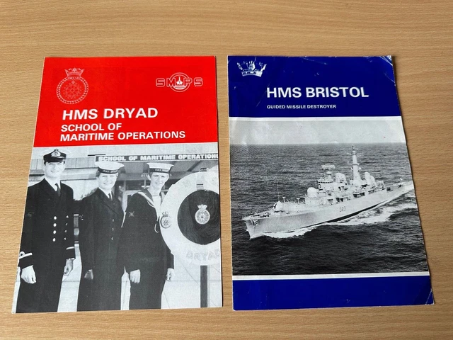 ROYAL NAVY HMS Bristol & HMS Dryad leaflet/brochure/booklet £5.00 ...
