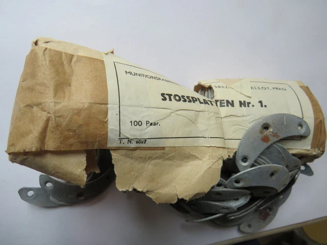 WW2 ORIGINAL GERMAN march boot toe plates dated 1943 package £5.00 ...