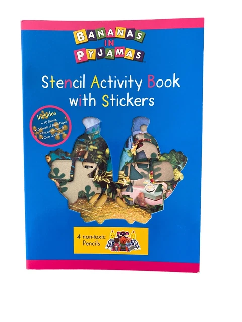 BANANAS IN PYJAMAS Stencil Activity Book With Stickers. Unopened. RARE ...