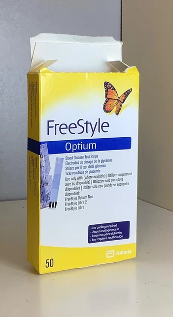 STRISCE REATTIVE GLICEMIA FREESTYLE OPTIUM (1x50) Scadenza: 31/07/2024 ...