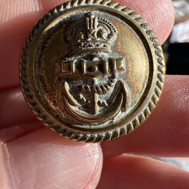 WWI, WWII ROYAL Navy 23.5Mm Officers Button, Rope Edge, Gaunt London £3 ...