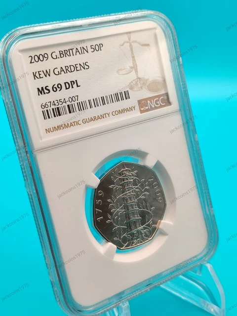 2009 KEW GARDEN 50p Coins250th ANNIVERSARY ROYAL BOTANICAL GARDENS NGC ...