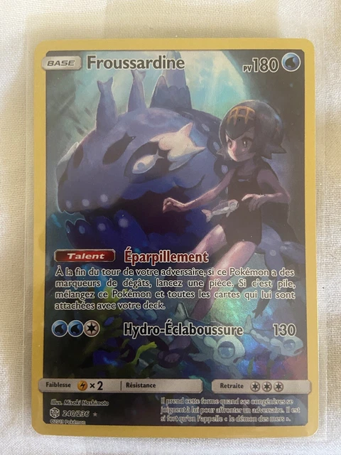 CARTE POKÉMON FROUSSARDINE 240/236 Secrète Full Art SL12 Eclipse ...