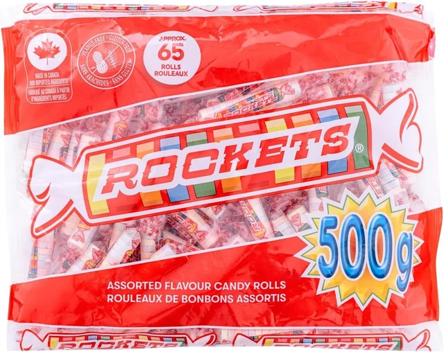ROCKETS CANDY, BAG of Individually Wrapped Candy rolls, 500g $7.49 ...