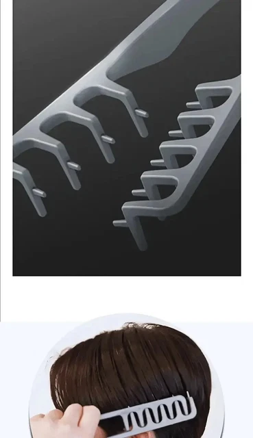 TEXTURE COMB ROOT Volumizing Tool Wide-Tooth Hair Styling Accessory ...