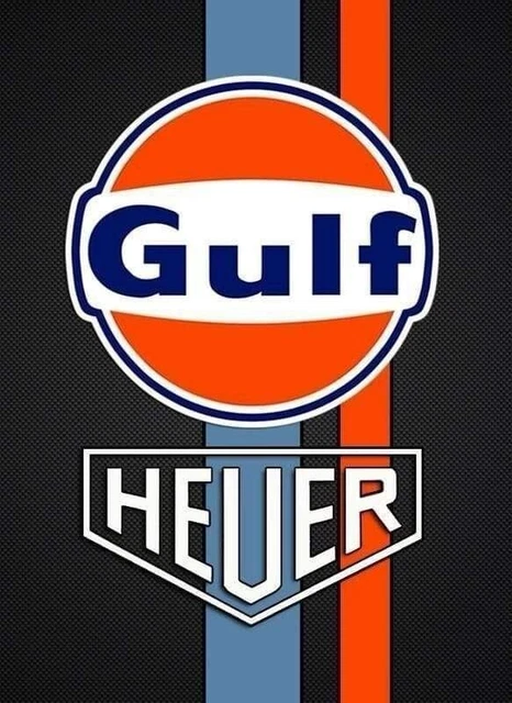 GULF HEUER VINTAGE retro repro Signs £5.00 - PicClick UK