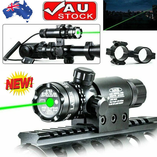 GREEN DOT LASER Sight Pressure Switch Rifle Scope With Rail Mount For ...