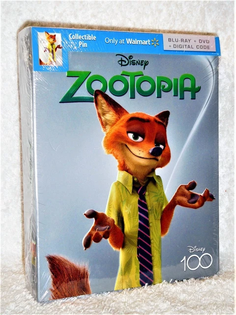 ZOOTOPIA (BLU-RAY/DVD, 2023) NEW disney 100 collectors edition pin ...