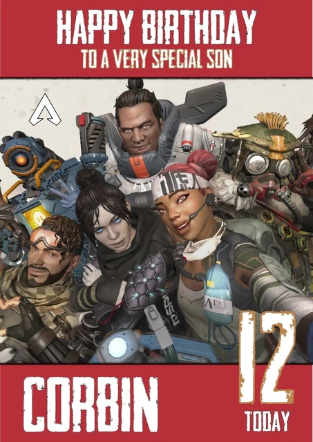 PERSONALISED BIRTHDAY CARD Apex Legends any name/age/relation. £2.99 ...