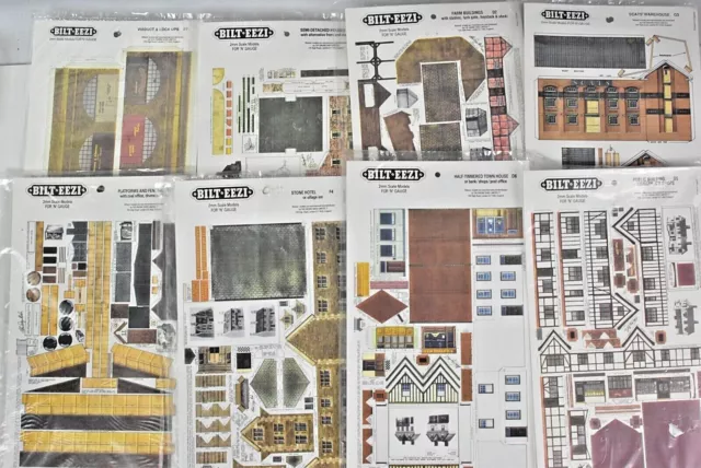 Bilt Eezi Card Model Railway Kit N Gauge Buildings D6 B7 D5 F4 B4 B7 A1