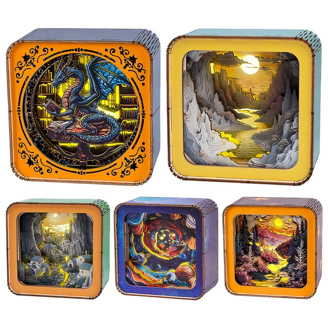 3D WOODEN PUZZLE Night Light Wooden Puzzles 3D Nightlight for Friends ...