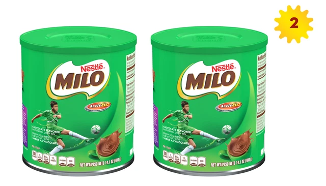 NESTLE MILO CHOCOLATE Flavored Nutritional Drink Mix 14.1 oz. x 2 cans ...