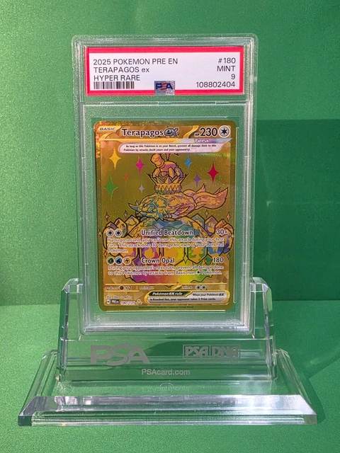 POKEMON 2025 PRISMATIC Evolutions En Terapagos Ex Hyper Rare #180 Psa 9 ...