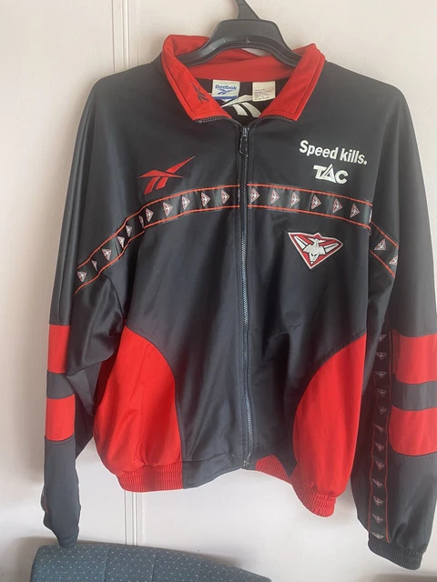 ESSENDON BOMBERS AFL Reebok Essendon Jacket Size Bombers Jacket Vintage ...