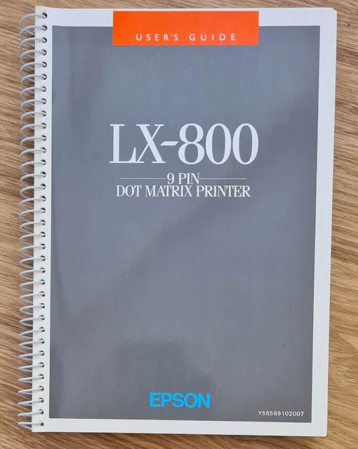 EPSON LX-800 - Dot Matrix Printer - User's Guide $19.95 - PicClick AU