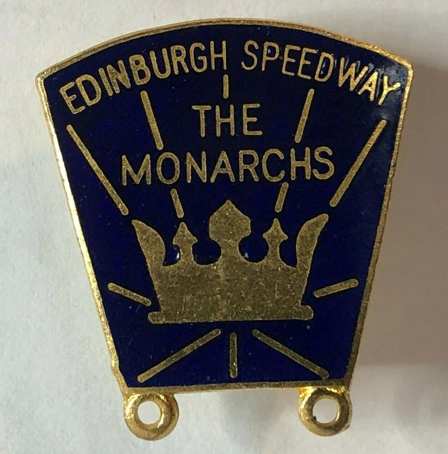 EDINBURGH SPEEDWAY THE Monarchs Enamel Badge 25 x 28 mm 1970's £12.00 ...