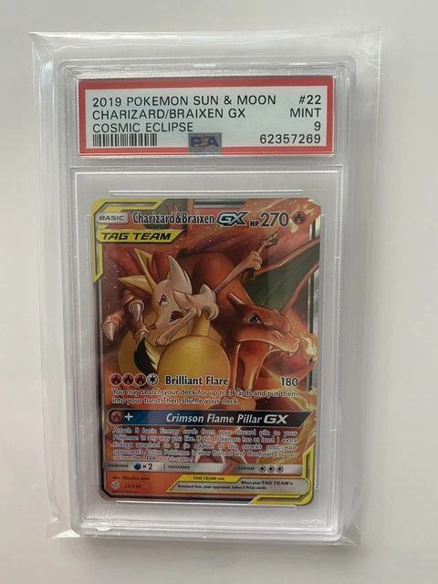 POKEMON CHARIZARD & Braixen GX 22/236 2019 Sun & Moon Cosmic Eclipse PSA 9 MINT $36.00 - PicClick CA