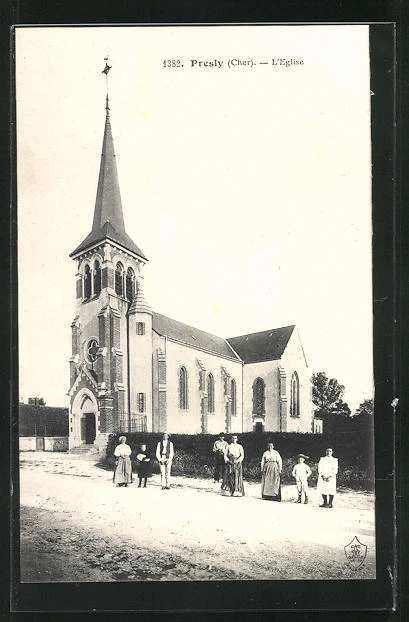 CPA PRESLY, L´EGLISE, vue de l'Église EUR 2,00 - PicClick FR