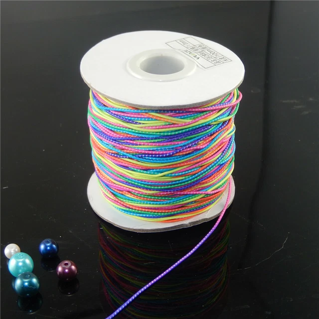 10 METERS COLORFUL Elastic String Round 1mm Beading Thread Cord ...