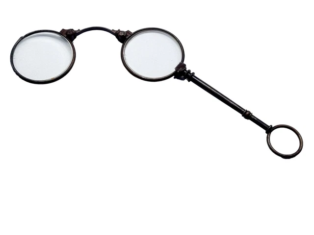 VINTAGE ART DECO Folding Metal Lorgnette Glasses/1930's Lorgnon Opera ...