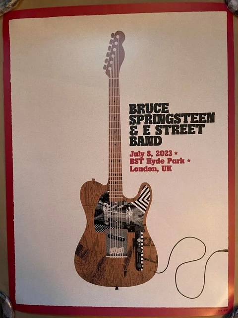 BRUCE SPRINGSTEEN POSTER tour 2023 -london-hyde park 8 th july concert ...