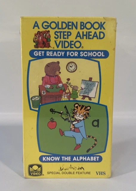 VINTAGE 1990 VHS Get Ready for School Know the Alphabet Golden Book ...