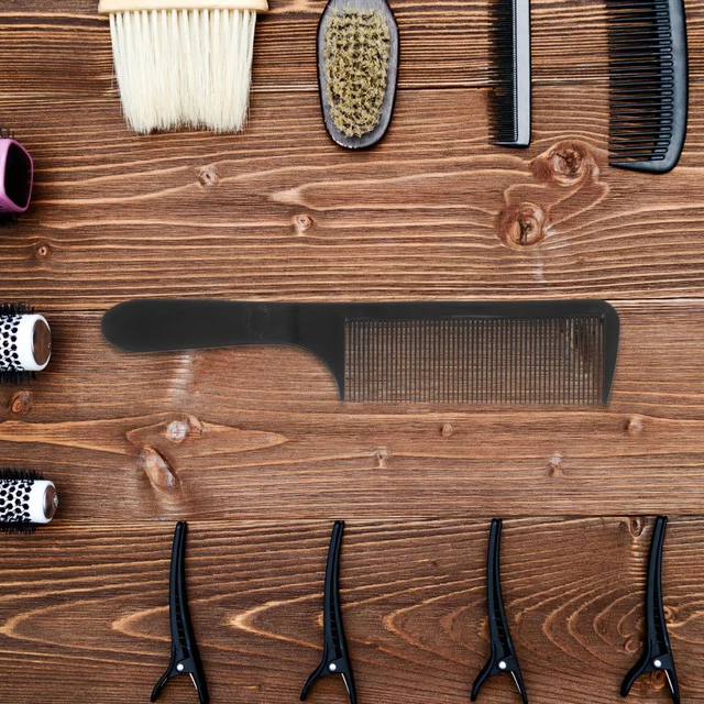 6 PCS BARBER Professional Comb Combs for Hair Stylist Bulk Curve Men ...