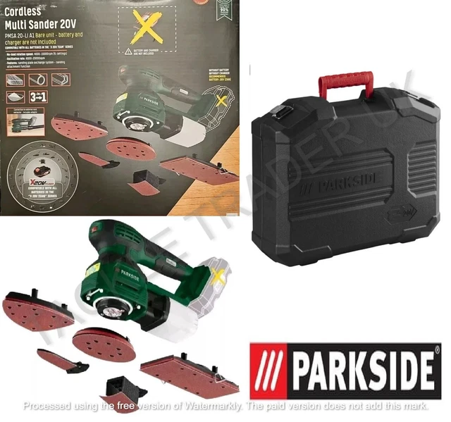 PARKSIDE 20V CORDLESS 3in1 Multi Sander Random Orbital Triangle ...