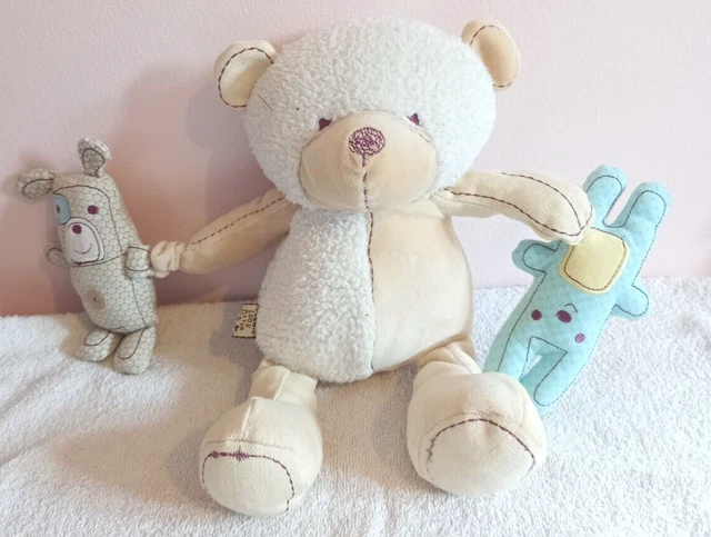 MOTHERCARE PLEASE LOOK After Me Teddy Bear Musical Pram Cot Comfort ...