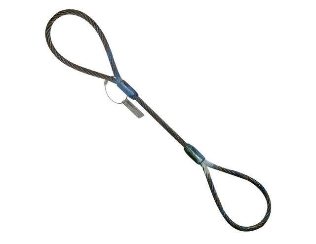 3/8& X 6' Wire Rope Sling Choker Eye Steel Tag Rigging Cable 2800 lbs ...