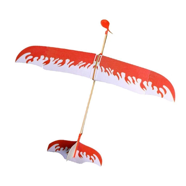 SELF-ASSEMBLY AIRPLANE LAUNCHED Aircraft Model Powered By Rubber Band £ ...