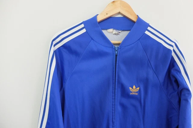 VINTAGE ADIDAS TRACKSUIT jacket trefoil 70s/80s Blue Ventex ATP Made in France £60.00 - PicClick UK