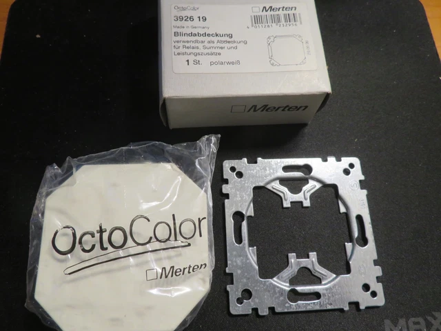 MERTEN OCTOCOLOR POLARWEISS Blindabdeckung mit Tragring EUR 29,90 ...