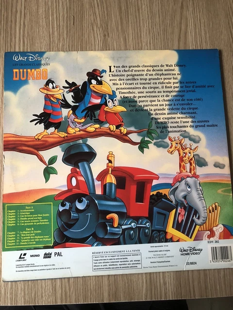 DUMBO WALT DISNEY Laserdisc Laser Disc Pal Français Rare EUR 11,99 ...